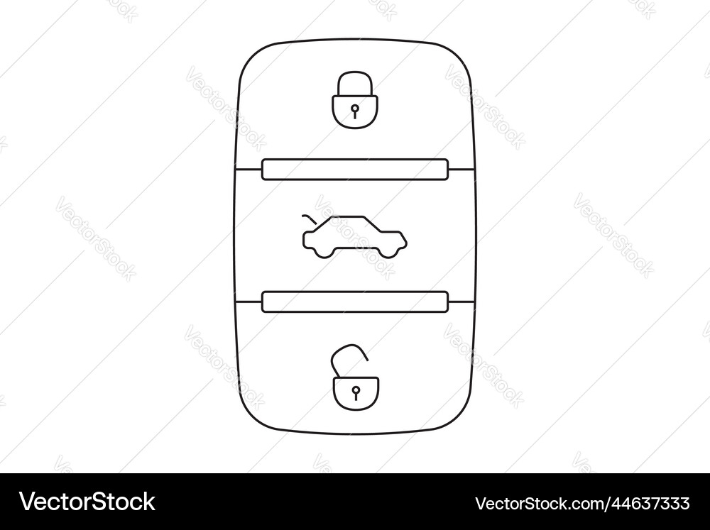 Key car with security system vehicle safety alarm Vector Image