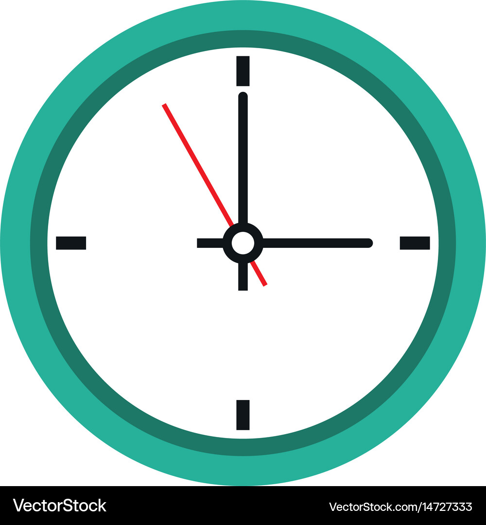 Office clock time business symbol icon Royalty Free Vector
