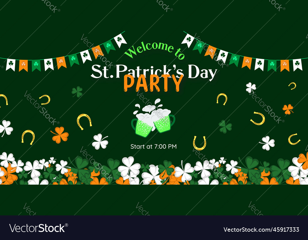 Saint patricks day banner Royalty Free Vector Image