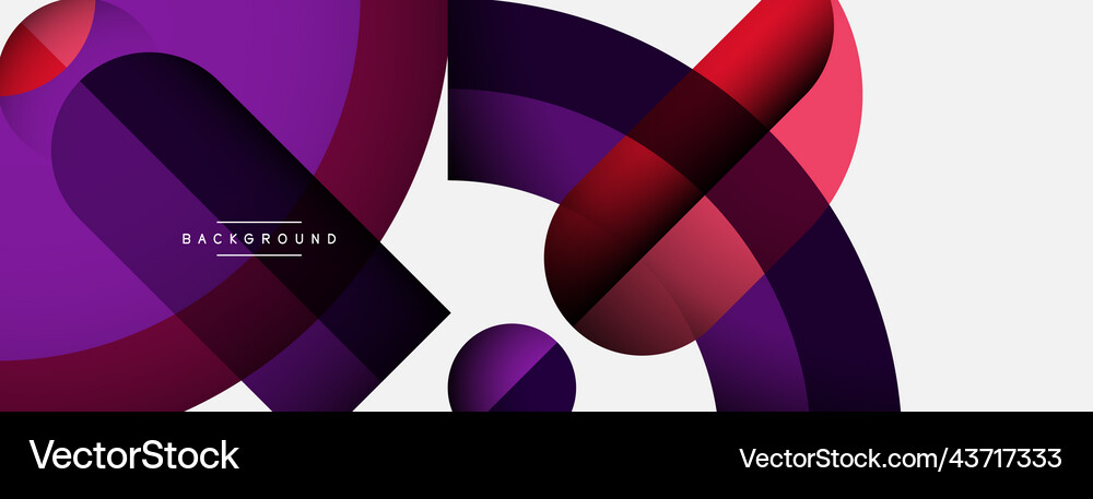 Trendy shapes color minimal design composition Vector Image