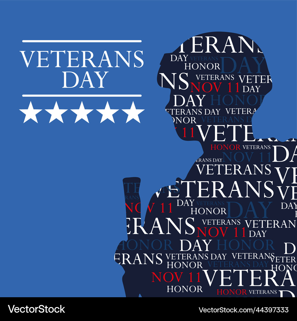 Veterans day november 11 card Royalty Free Vector Image