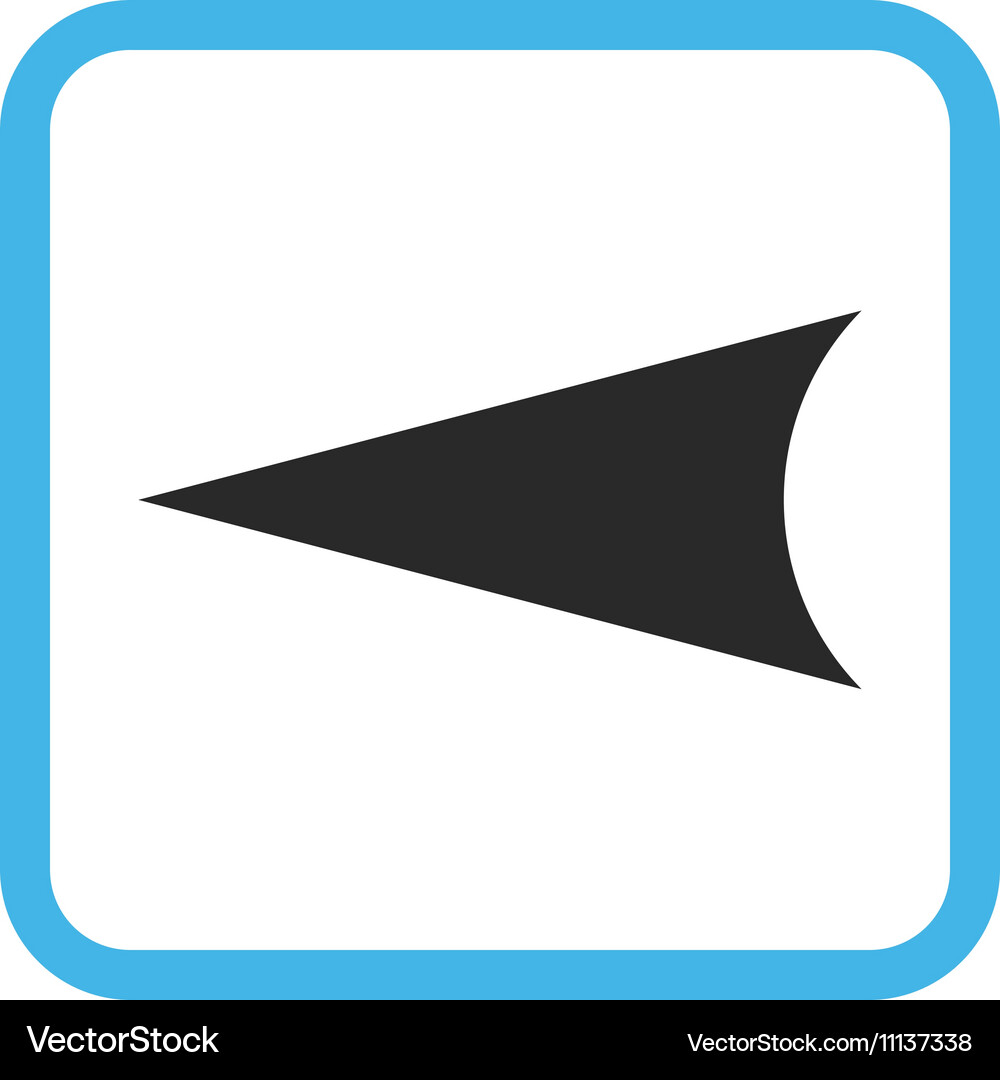 Arrowhead Left Icon In a Frame Royalty Free Vector Image