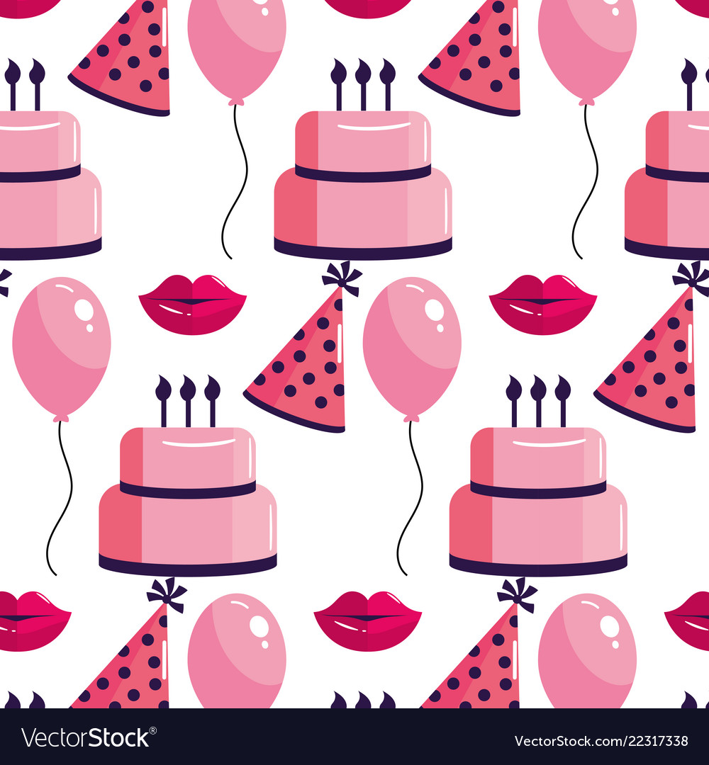 Birthday pattern background Royalty Free Vector Image