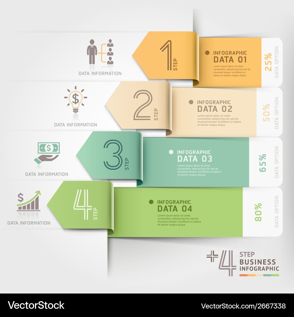 Business arrow infographics template Royalty Free Vector