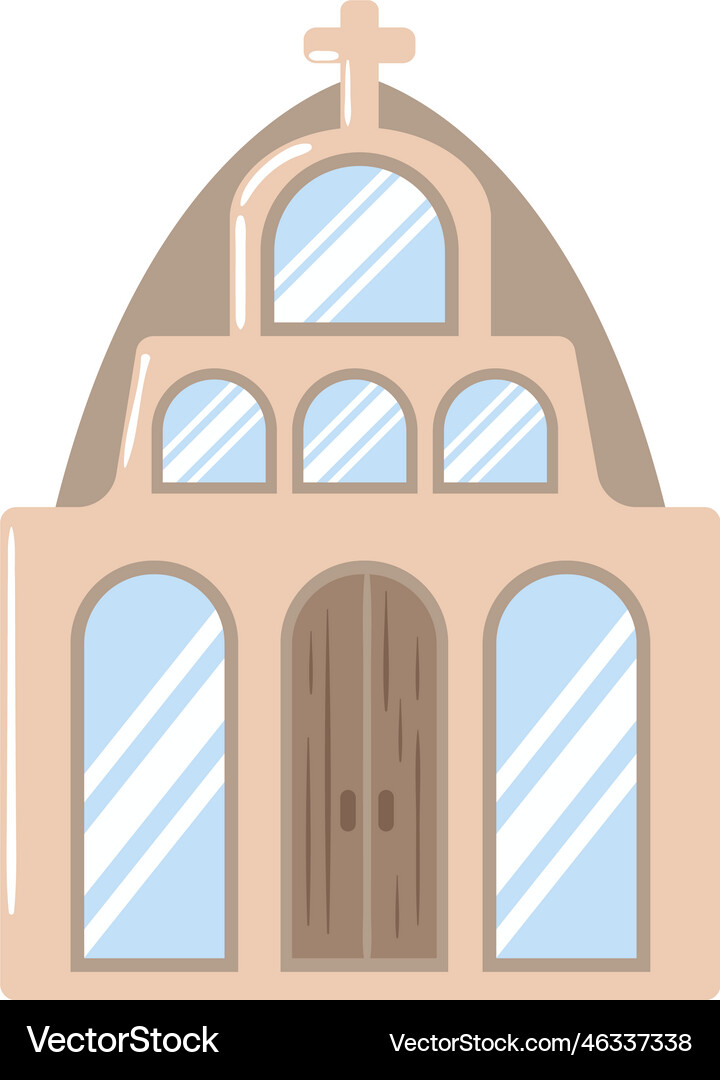 Christian church building Royalty Free Vector Image