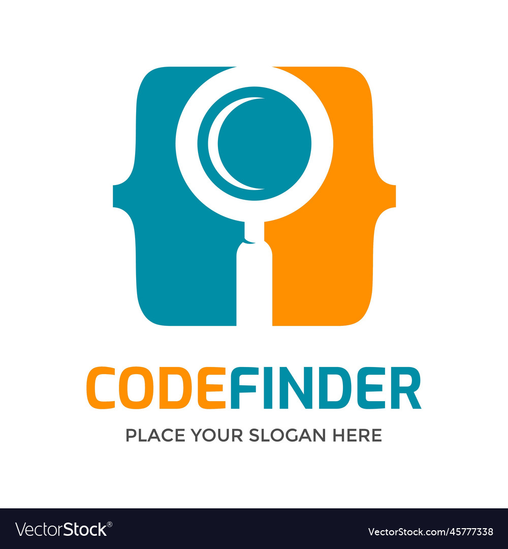 Code finder logo Royalty Free Vector Image - VectorStock