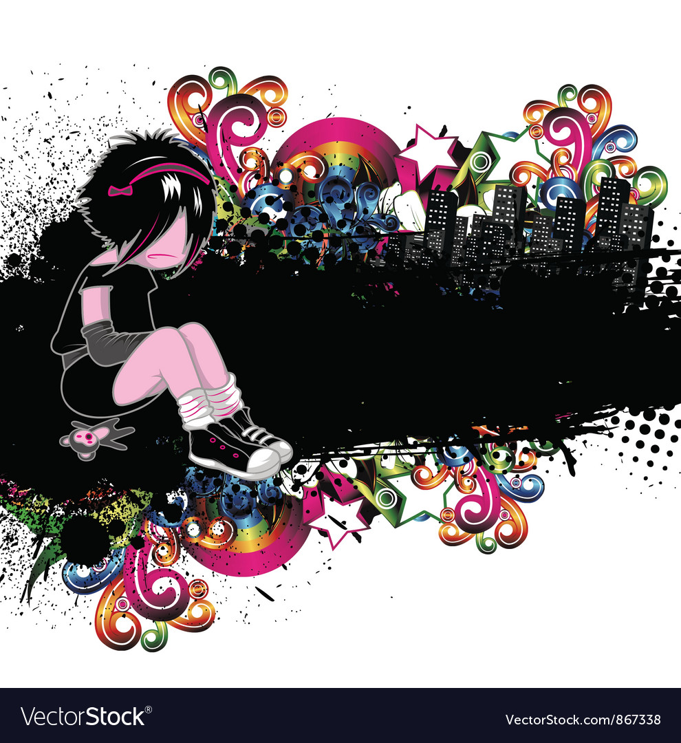 Emo kid Royalty Free Vector Image - VectorStock