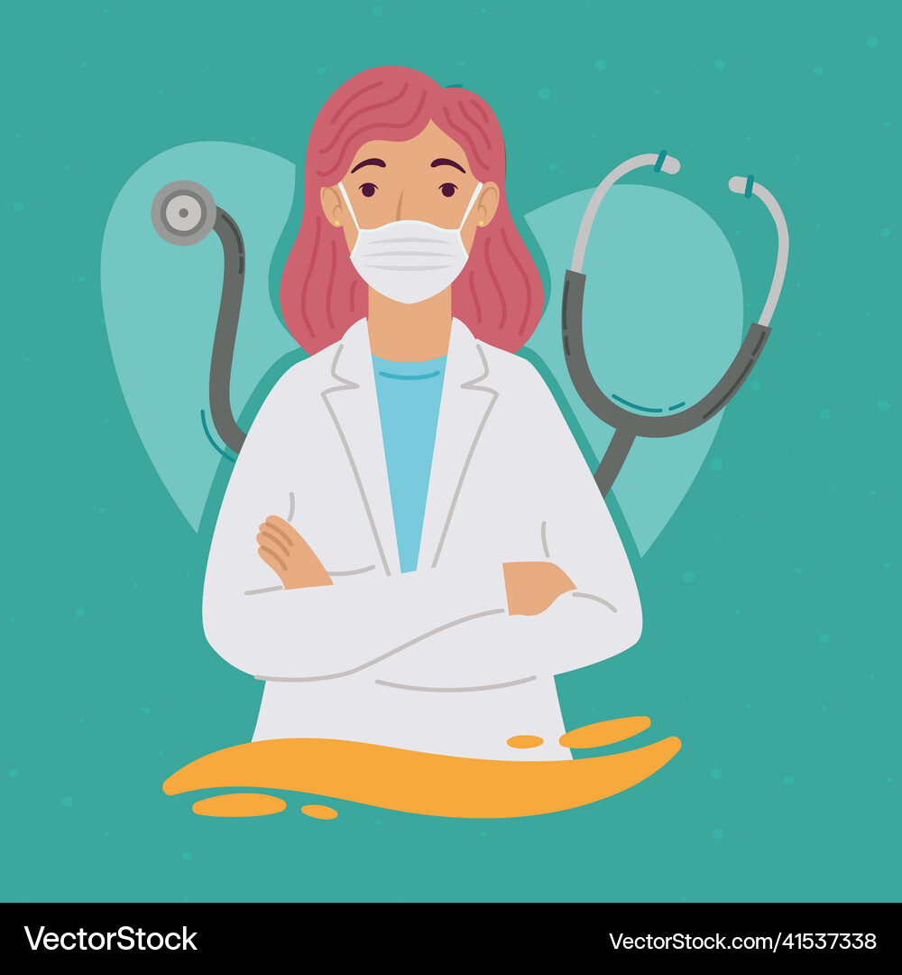Female professional doctor Royalty Free Vector Image