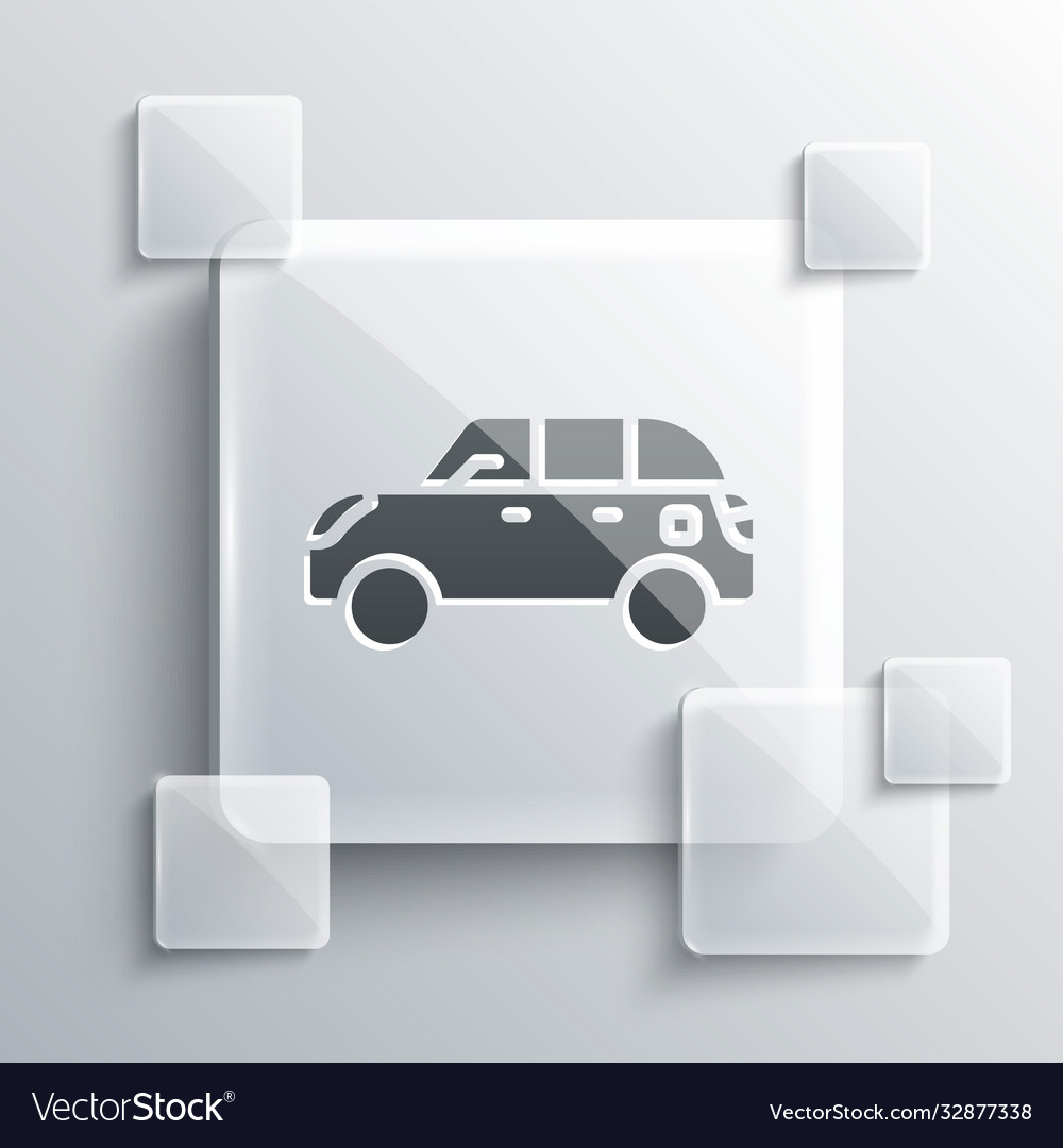 Grey hatchback car icon isolated Royalty Free Vector Image