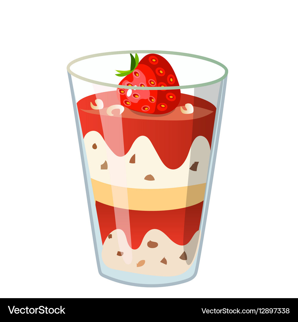 Ice cream in a glass Royalty Free Vector Image