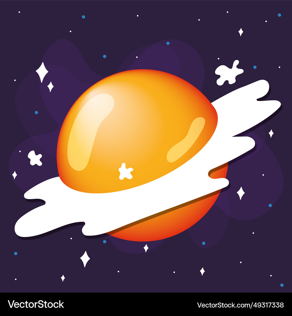 Isolated abstract plantet cosmic star Royalty Free Vector