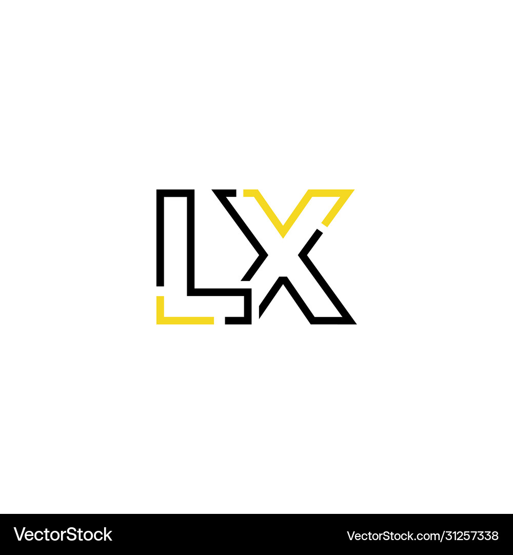 Lx letter logo icon design template elements Vector Image