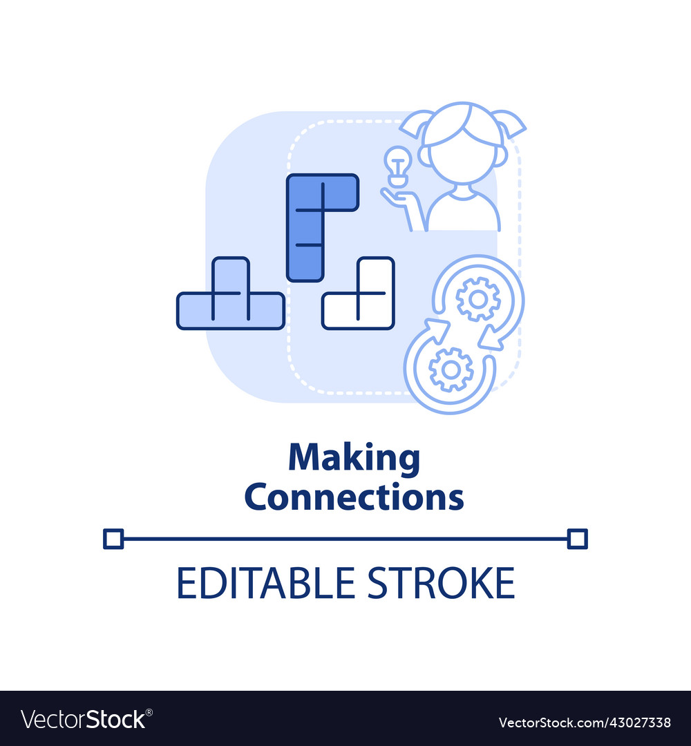 Making connections light blue concept icon Vector Image