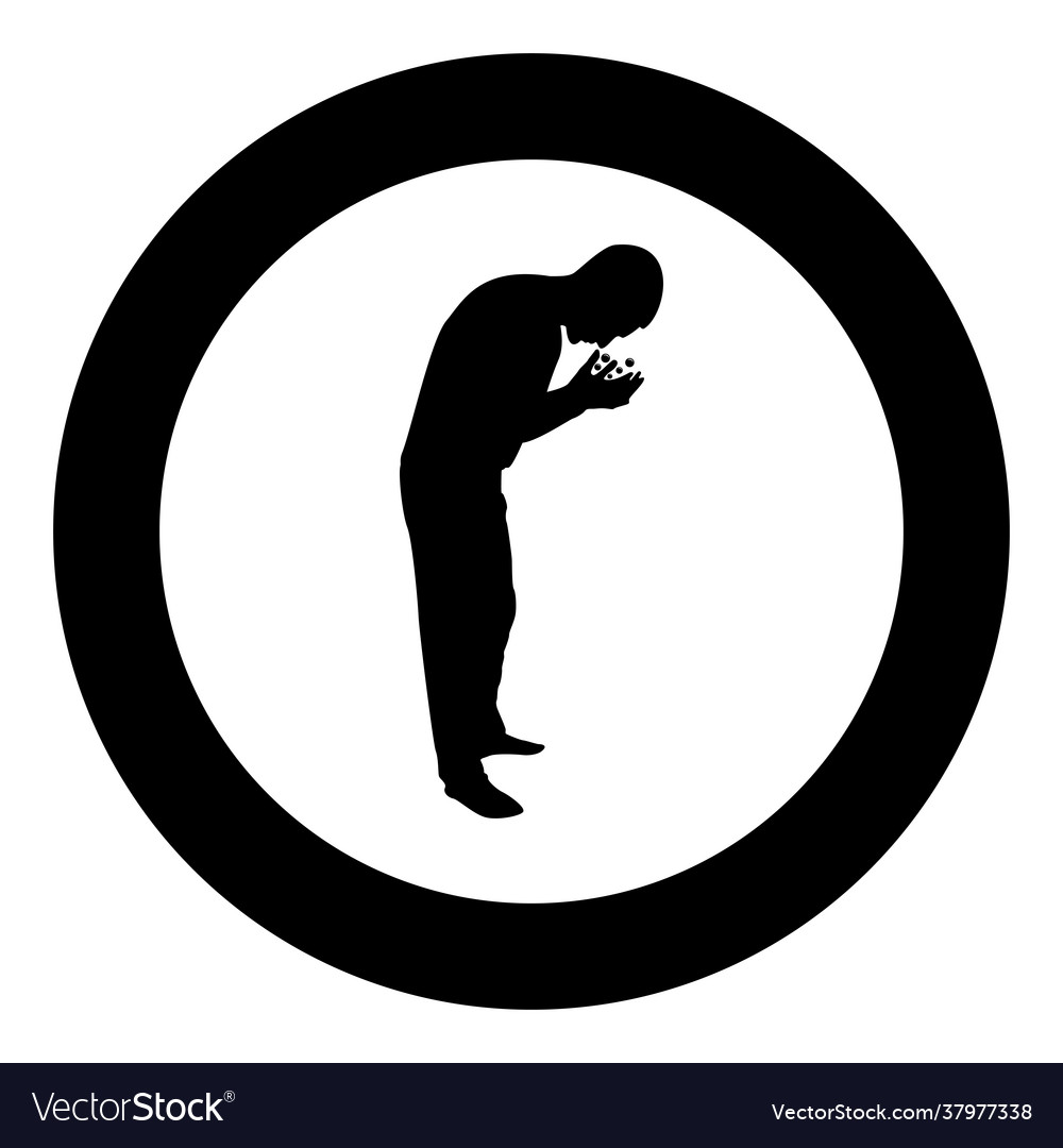 Man Wash Face Water Male Cleansing Facial Washes Vector Image