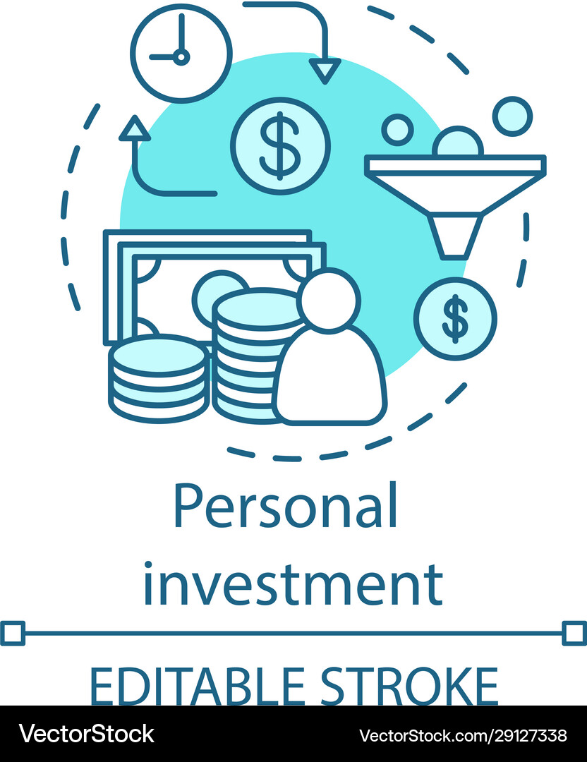 Personal investment concept icon Royalty Free Vector Image