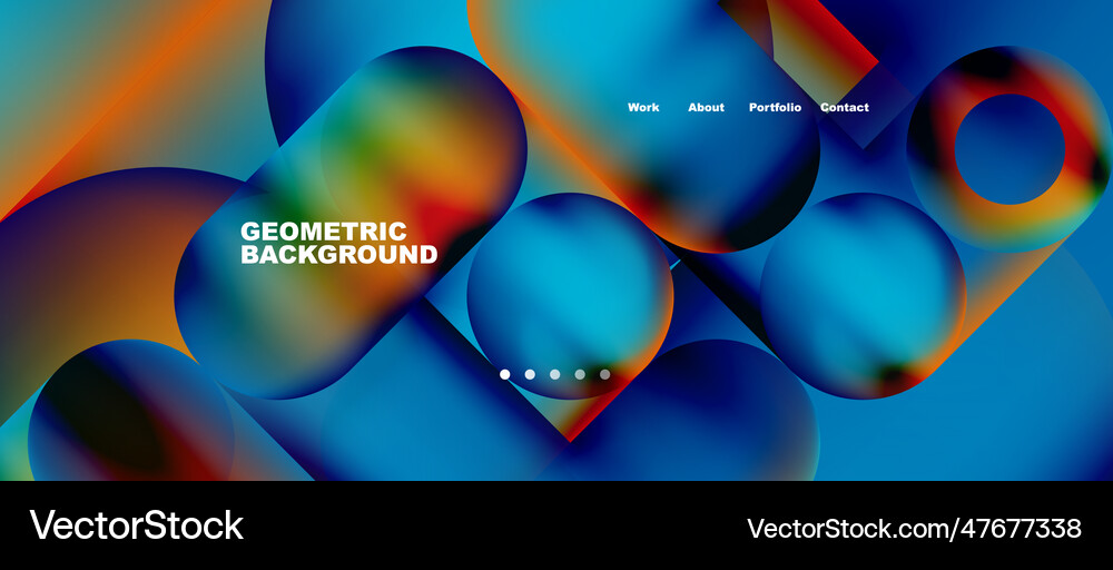 Round shapes and circles with liquid gradients Vector Image