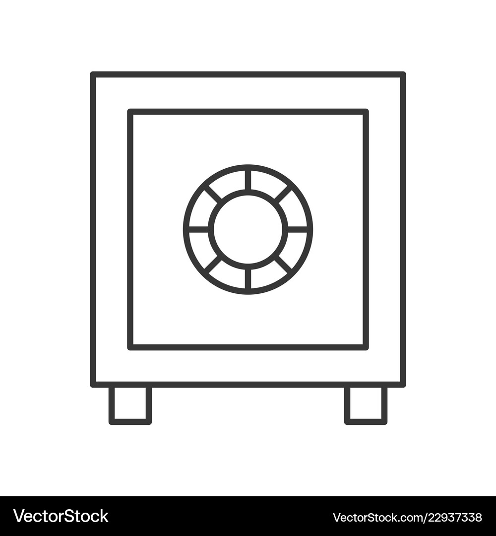 Safe box police related outline icon editable Vector Image