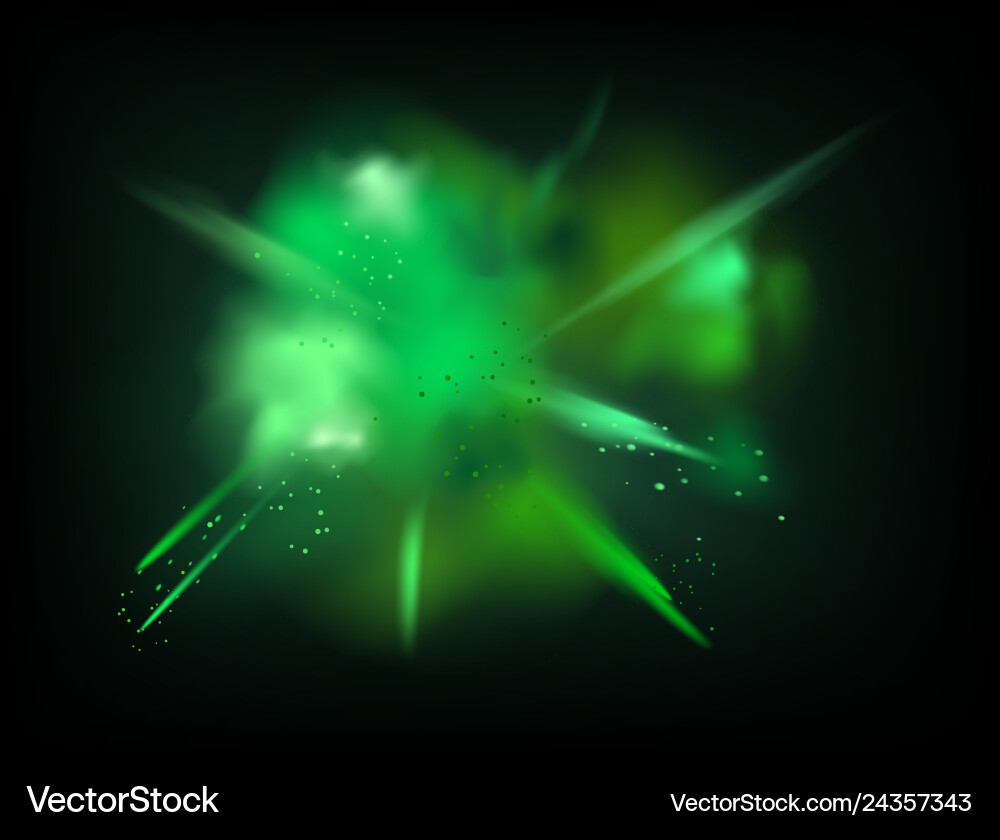 Abstract powder splatted background green powder Vector Image