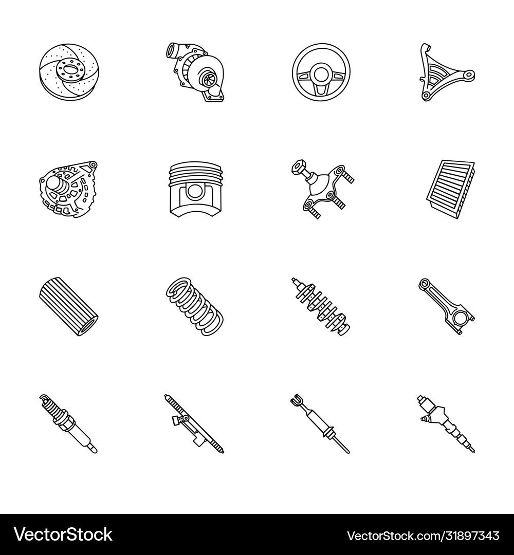 Auto car spare parts Royalty Free Vector Image