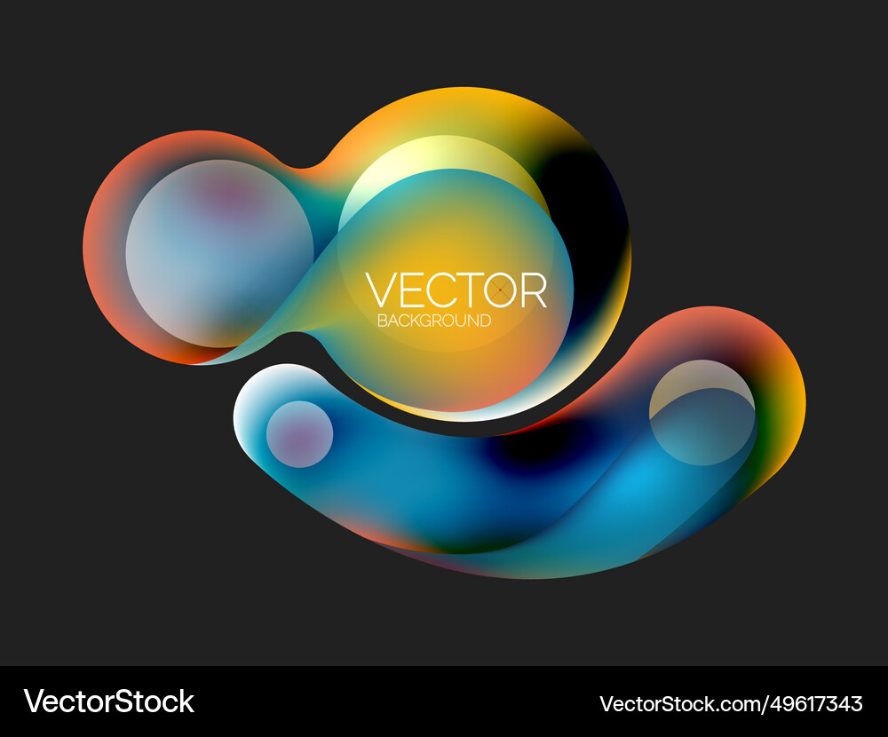 Beautiful flowing round shapes and circles Vector Image