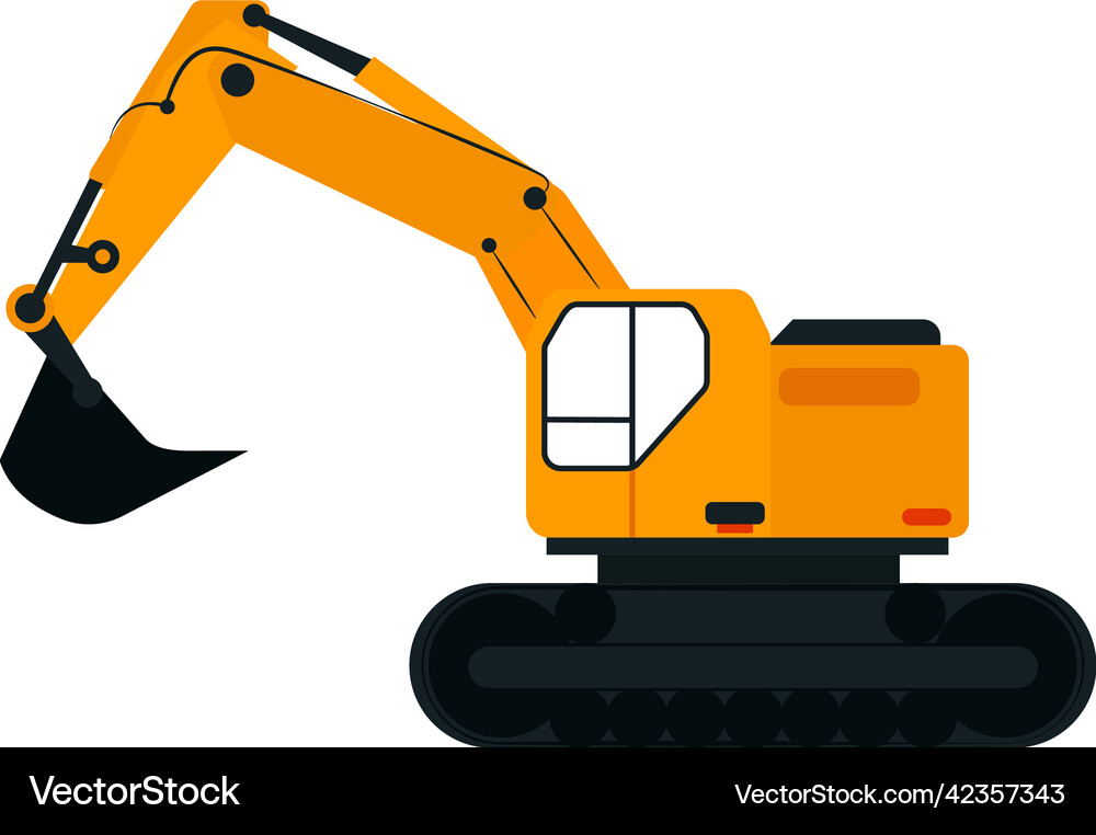 Construction excavator machine Royalty Free Vector Image