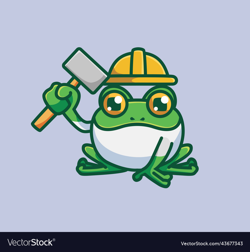 Cute worker construction engineering cartoon Vector Image