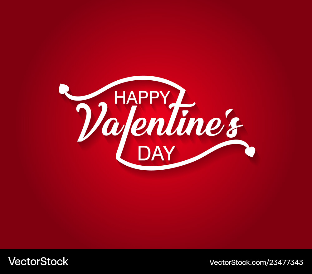Hand sketched happy valentines day text Royalty Free Vector