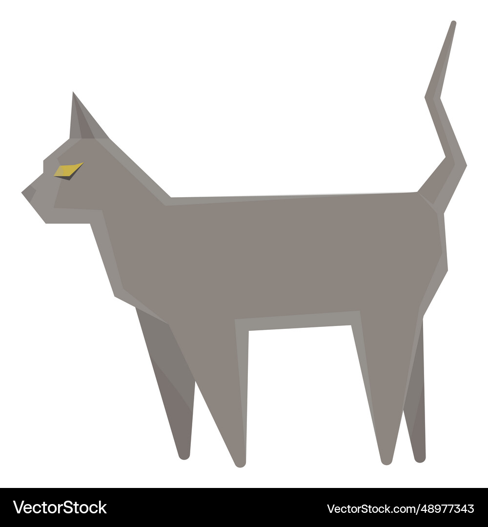 Russian blue cat geometric Royalty Free Vector Image