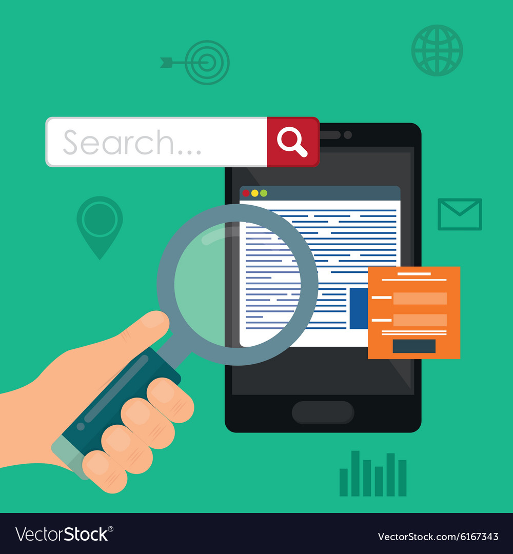 Search engine optimization design Royalty Free Vector Image