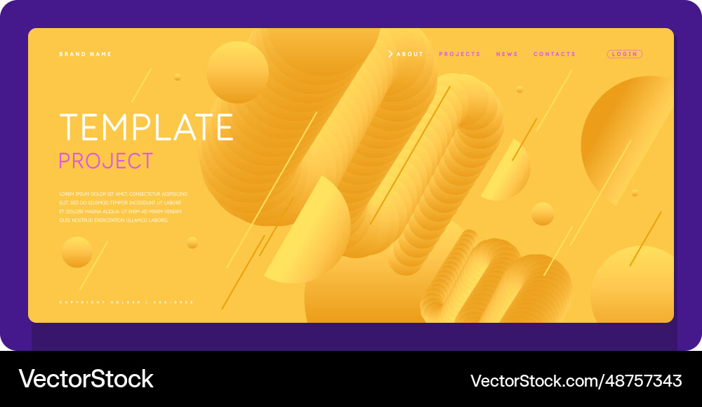 Template for the design and placement of text Vector Image