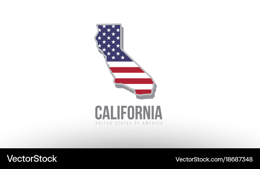A county state with us united states flag Vector Image