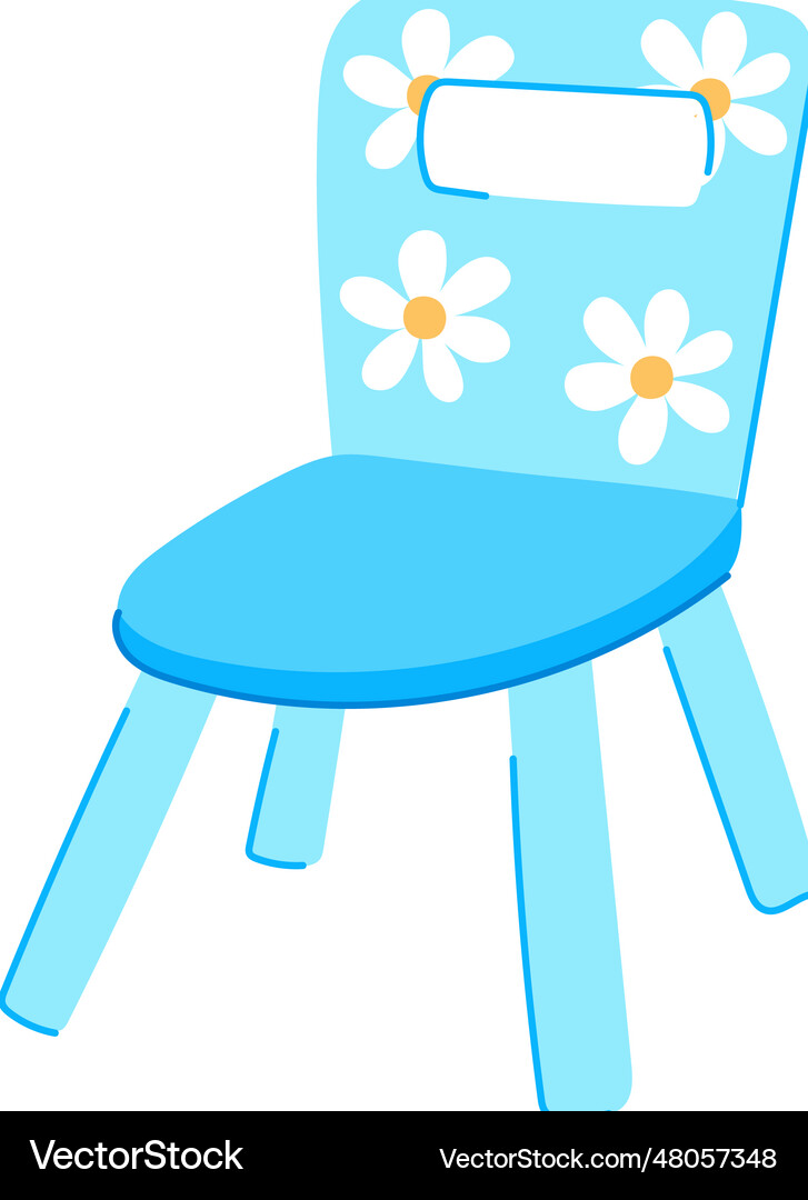 Child kid chair cartoon Royalty Free Vector Image