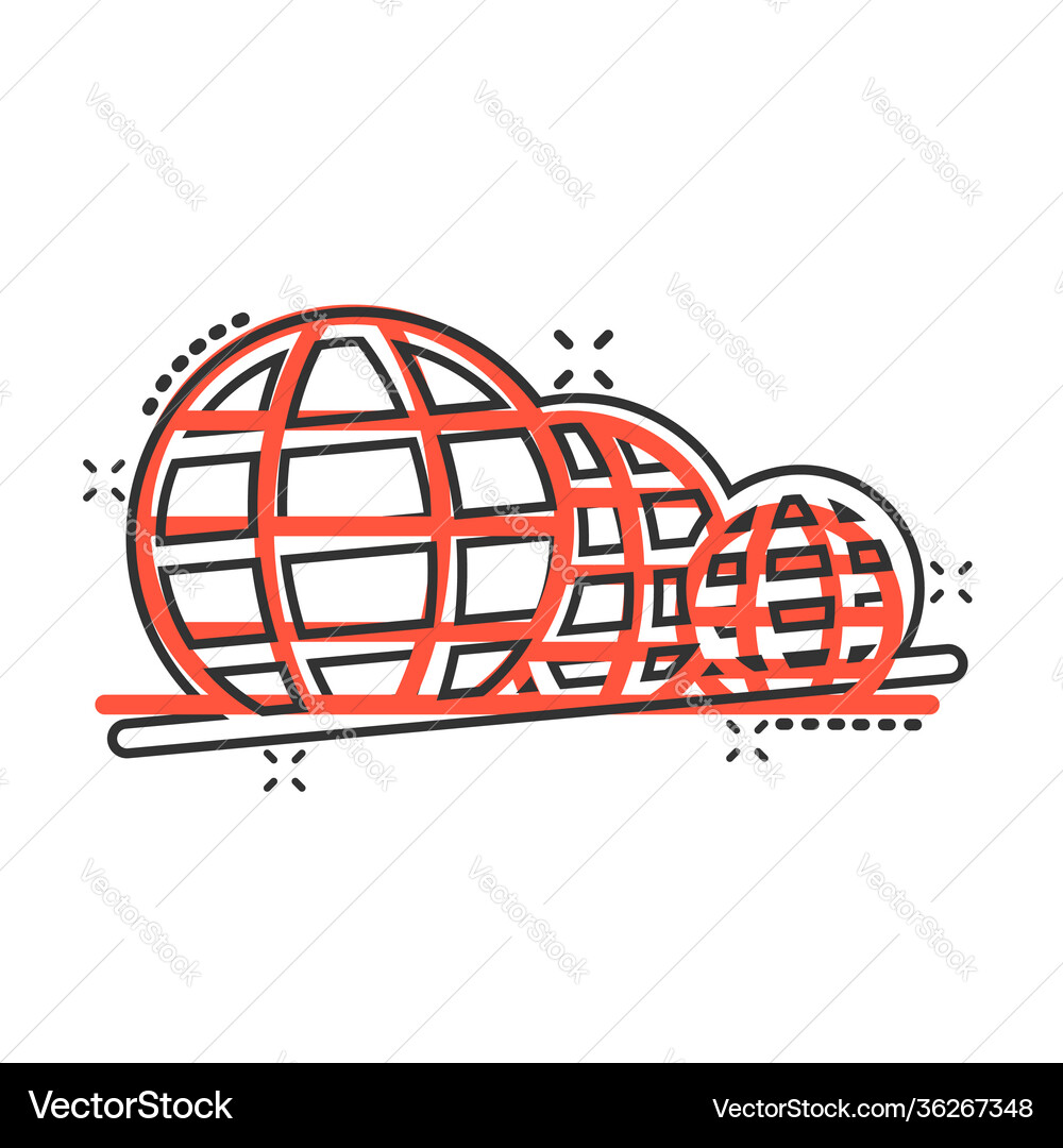 Earth planet icon in comic style globe geographic Vector Image