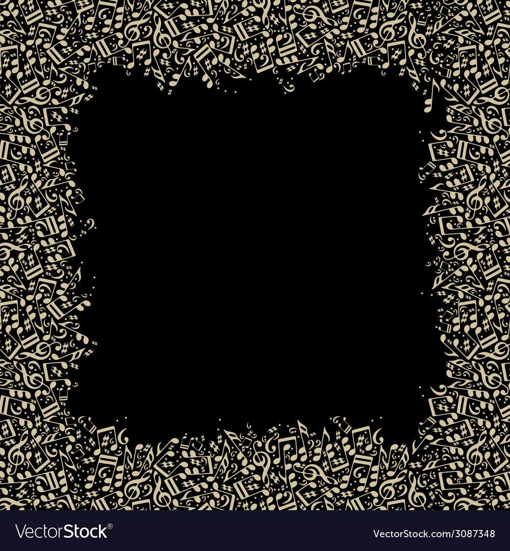 Musical notes frame Royalty Free Vector Image - VectorStock