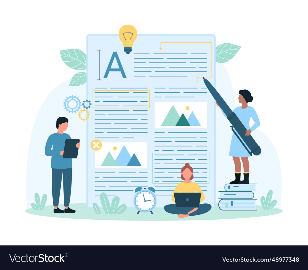 Original content creation development Royalty Free Vector