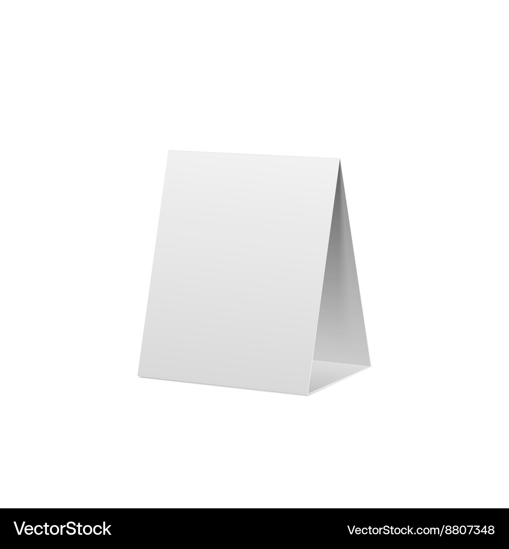 Paper filded banner realistic mockup Royalty Free Vector