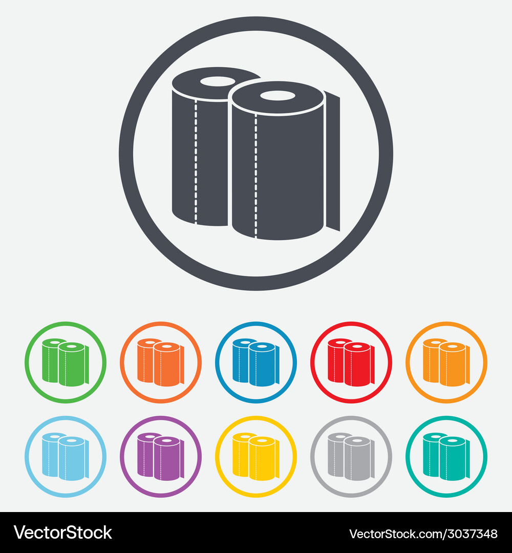 Paper towels sign icon kitchen roll symbol Vector Image