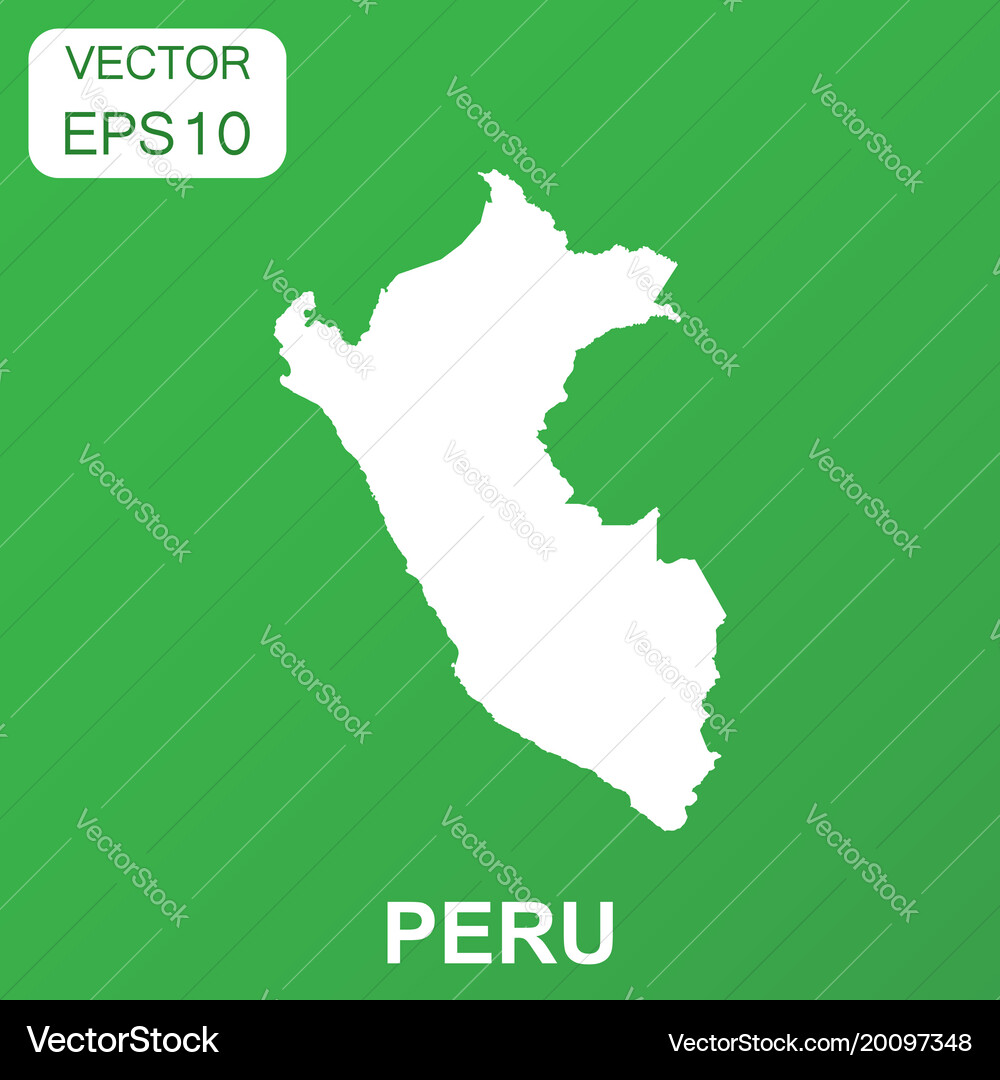 Peru map icon business concept pictograph Vector Image