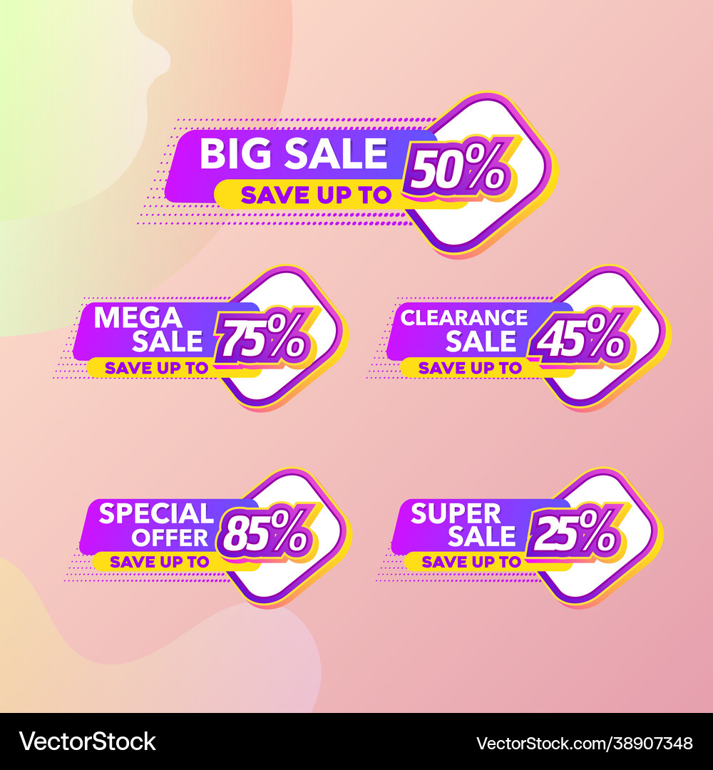 Sale special offers and discount gradient Vector Image