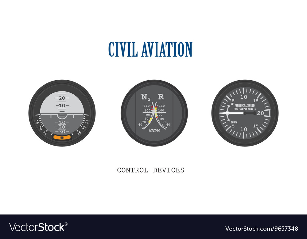 Set aircraft instruments Royalty Free Vector Image