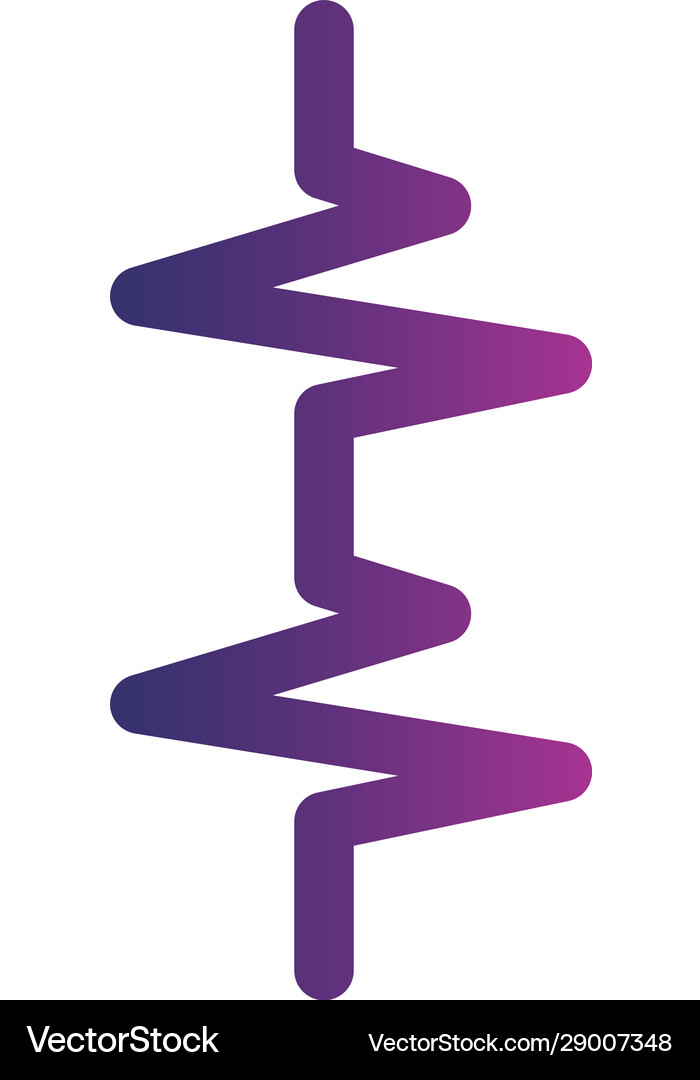 Vertical heart beat cardiogram life line icon Vector Image