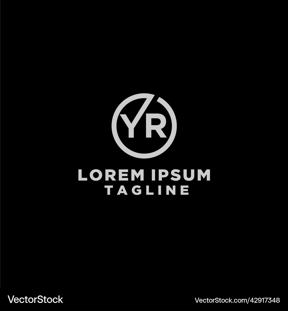 Yr circle logo Royalty Free Vector Image - VectorStock