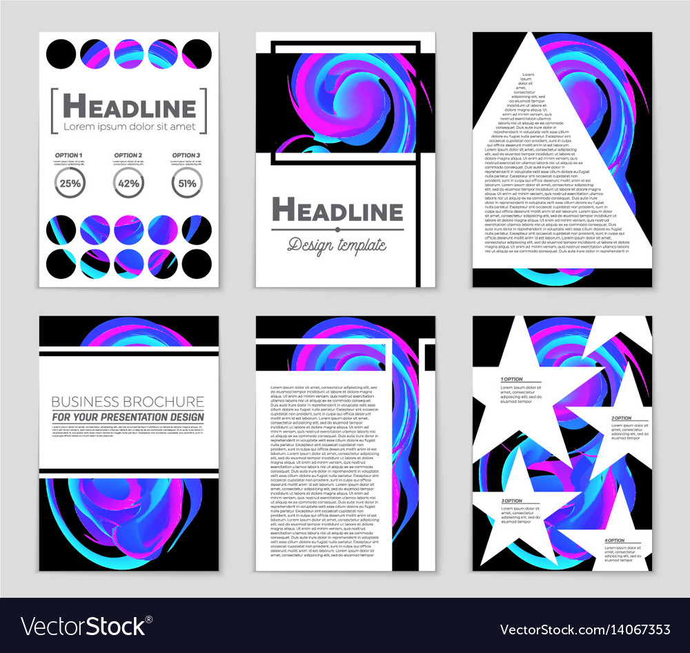 Abstract layout background set for art Royalty Free Vector
