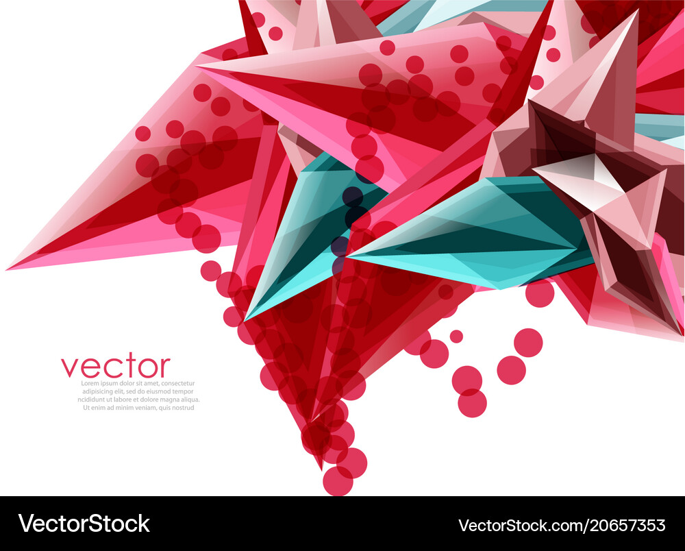 Color glass crystals on white background Vector Image