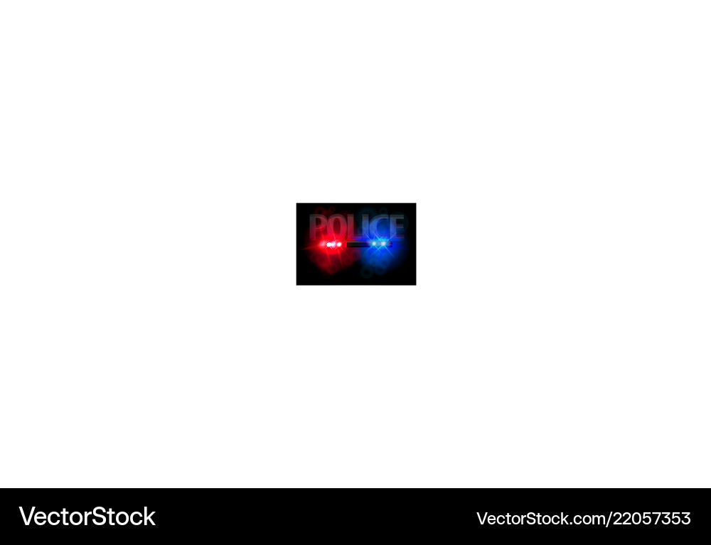 Flashing lights police Royalty Free Vector Image