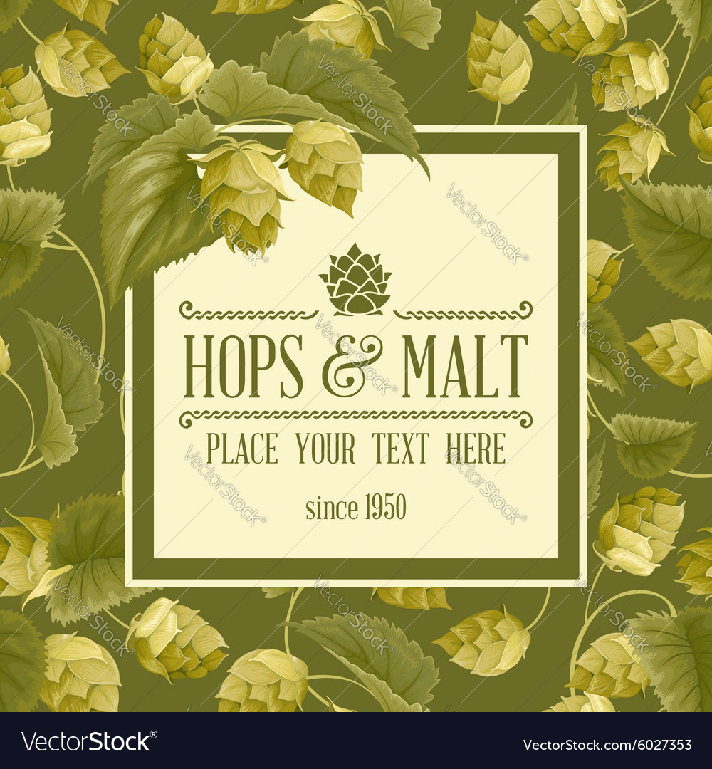 Hops seamless pattern Royalty Free Vector Image