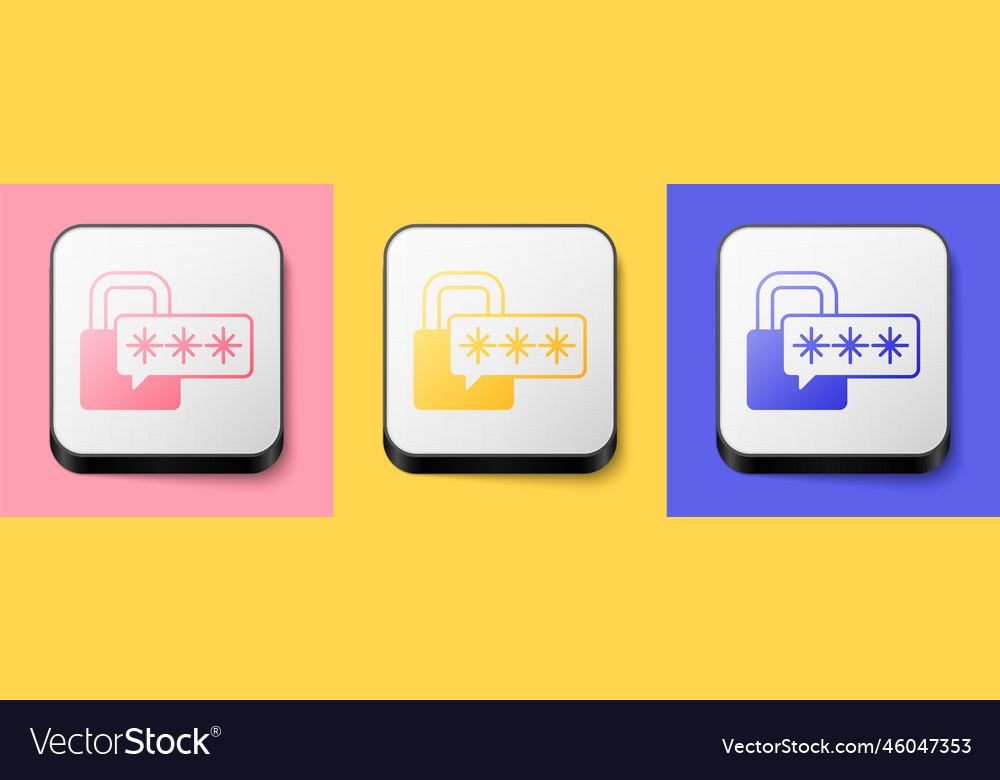 Isometric cyber security icon isolated on pink Vector Image Isometric cyber security icon isolated on pink Vector Image
