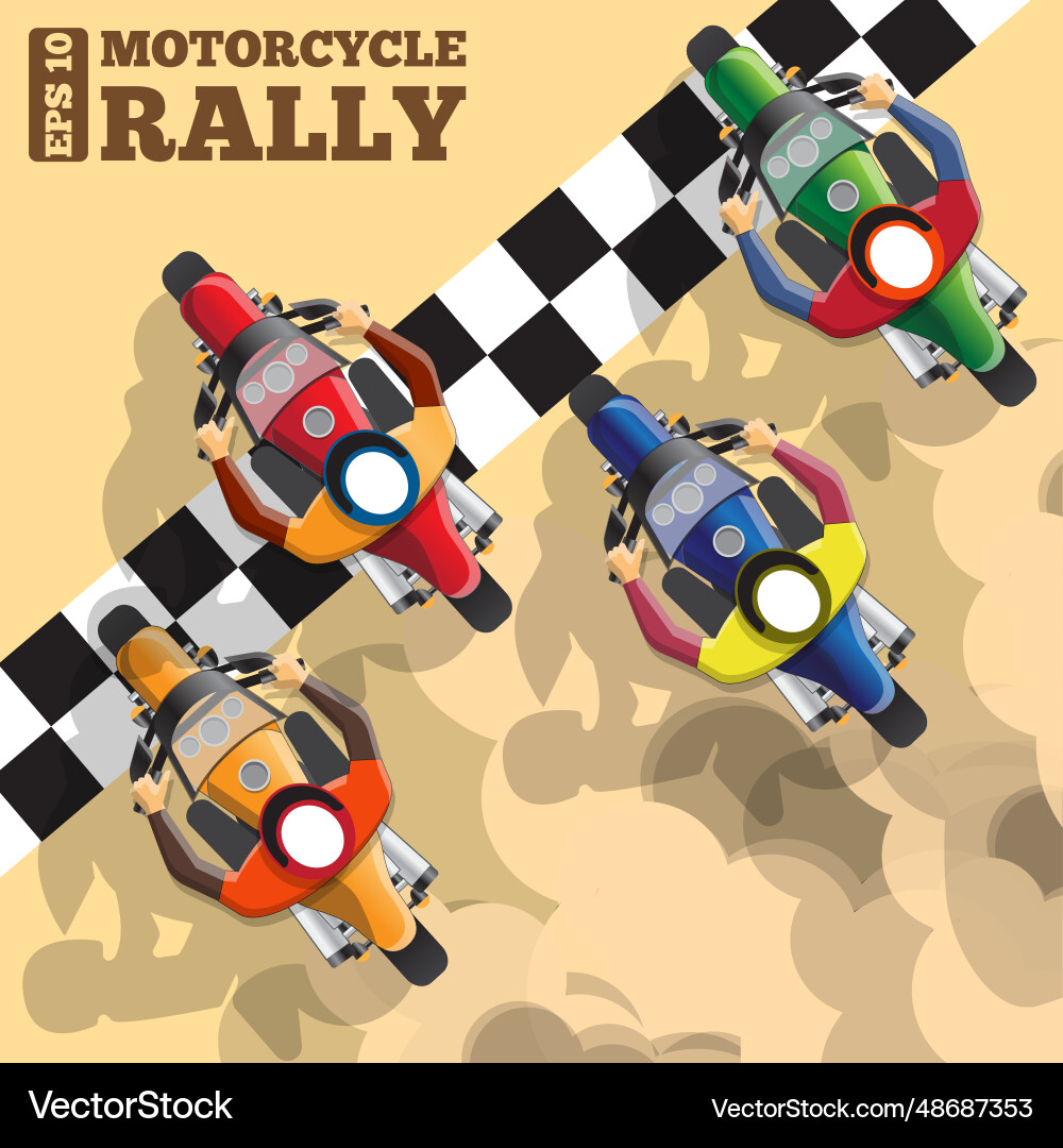 Rally at the finish line Royalty Free Vector Image