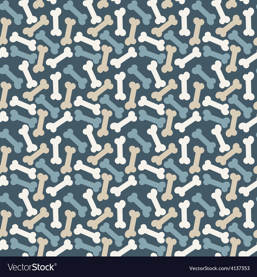 Seamless pattern with bone Royalty Free Vector Image