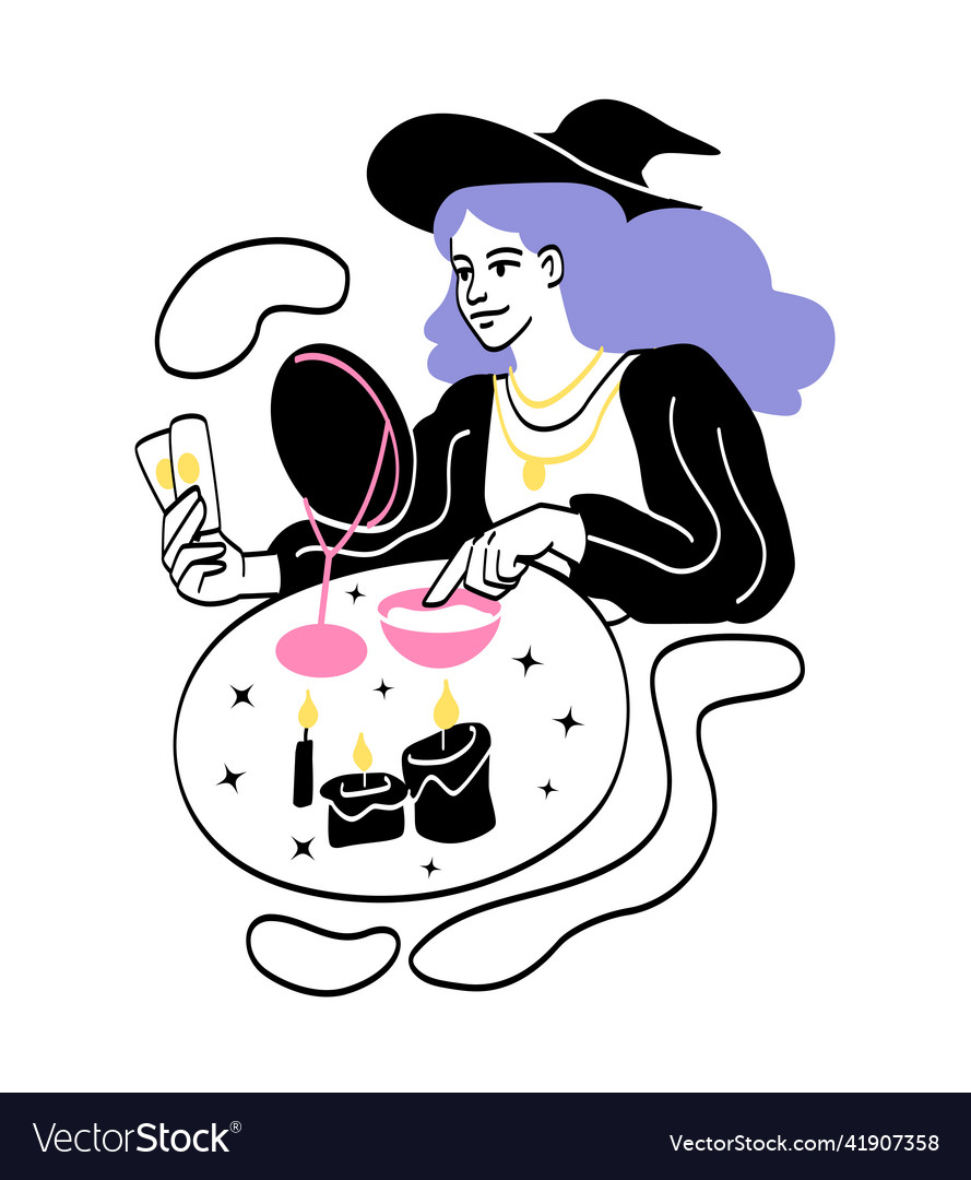 Fortune tellers predicting future Royalty Free Vector Image